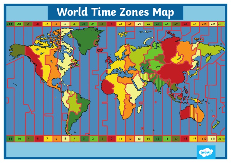 T G 1652180448 Time Zones Map - Ver - 1 | PDF | Science & Mathematics