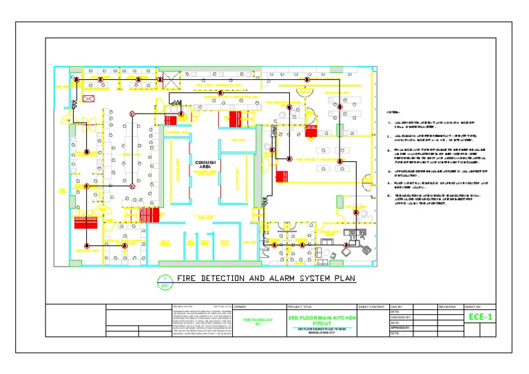 3F Kitchen FDAS Layout | PDF | Manufactured Goods | Wire