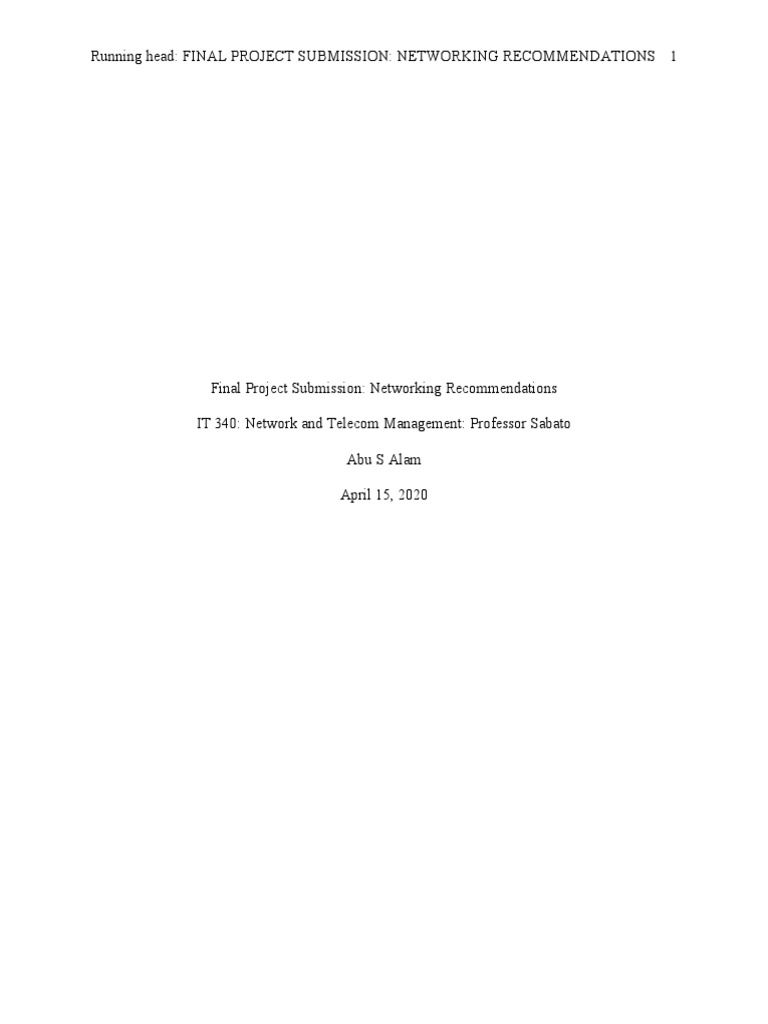 Final Project Submission_IT340 | PDF | Computer Network | Ip Address