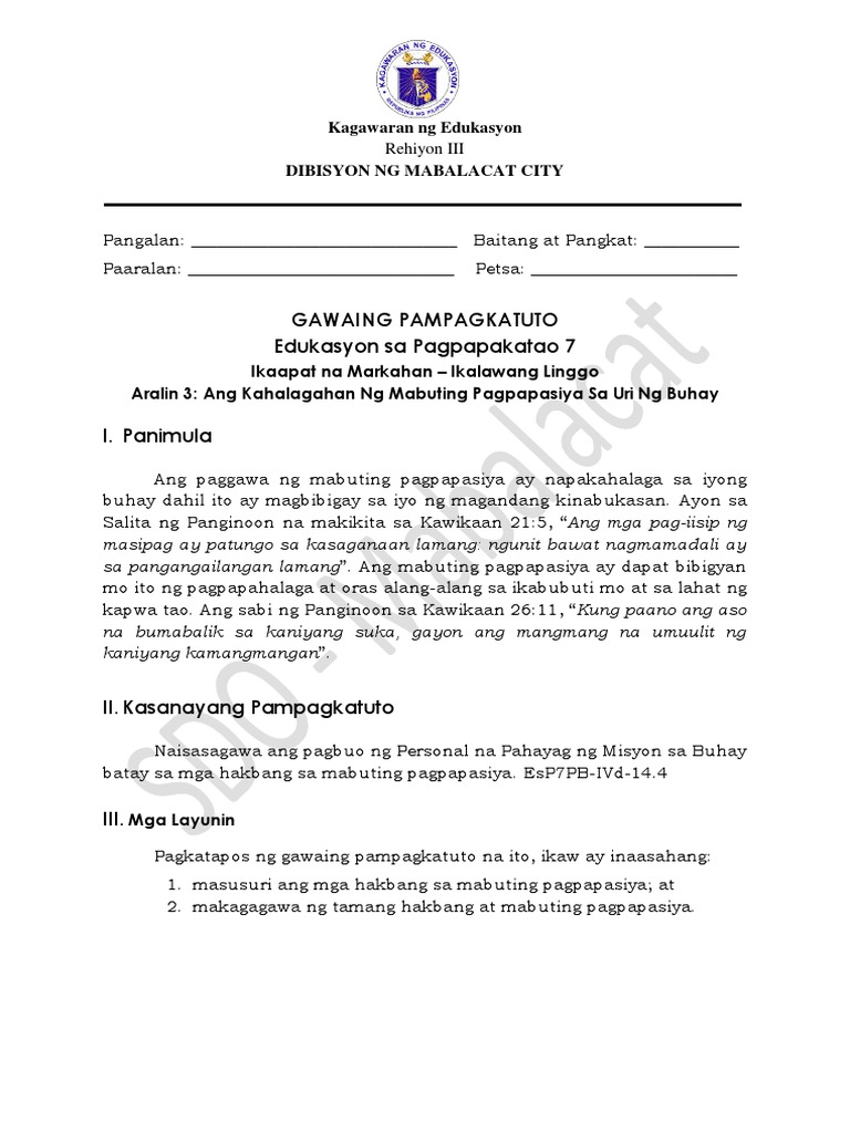 Revised Esp7 q4 Wk2 Aralin3 Regional Ang-Kahalagahan-Ng-Mabuting ...