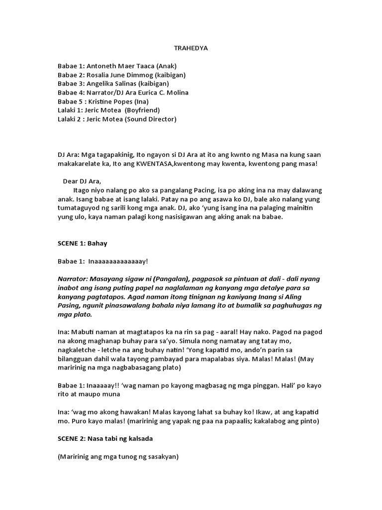 TRAHEDYA-ISKRIP | PDF