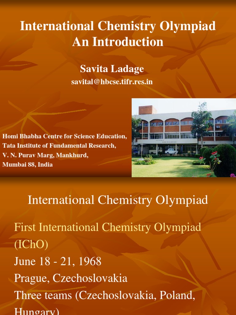 Dokumen - Tips International Chemistry Olympiad An Thus Today Indian Chemistry Olympiad ...