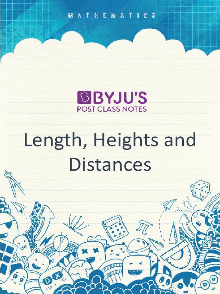 Notes - Lengths, Heights and Distances | PDF | Length | Quantity