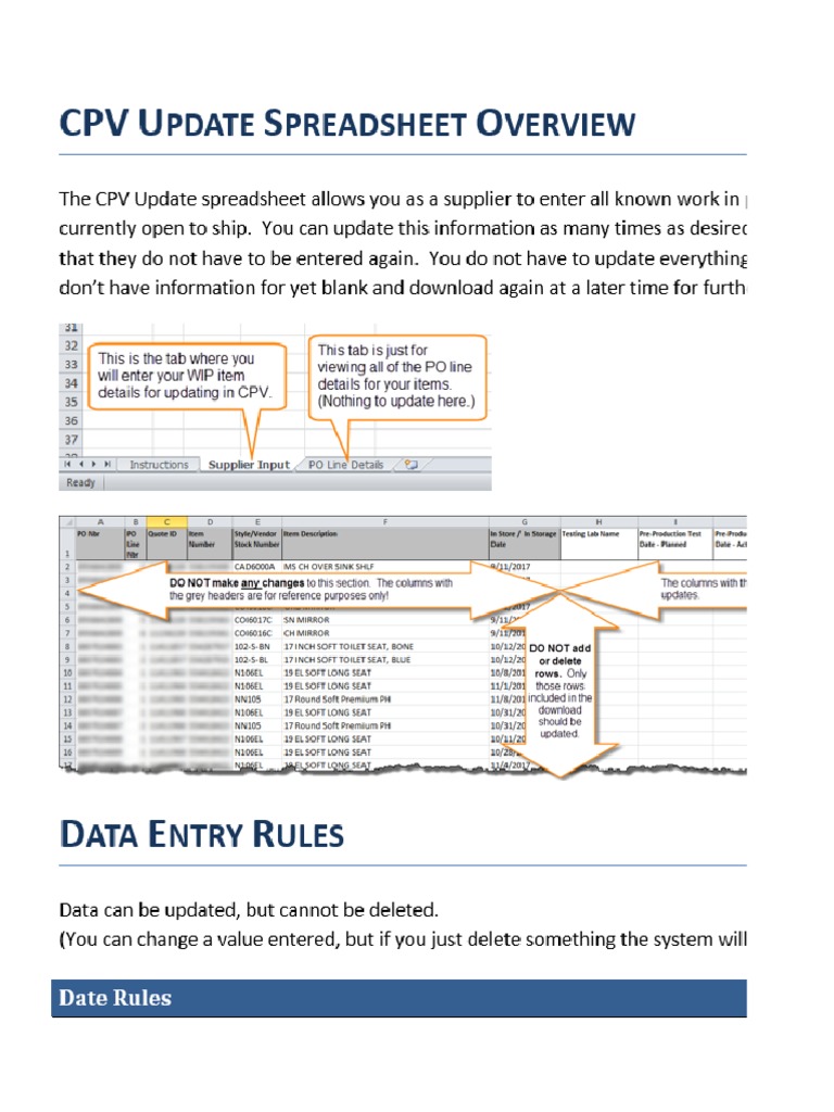 CPV Prod GeneralMerch US UpdateTemplate v3.7-MY | PDF