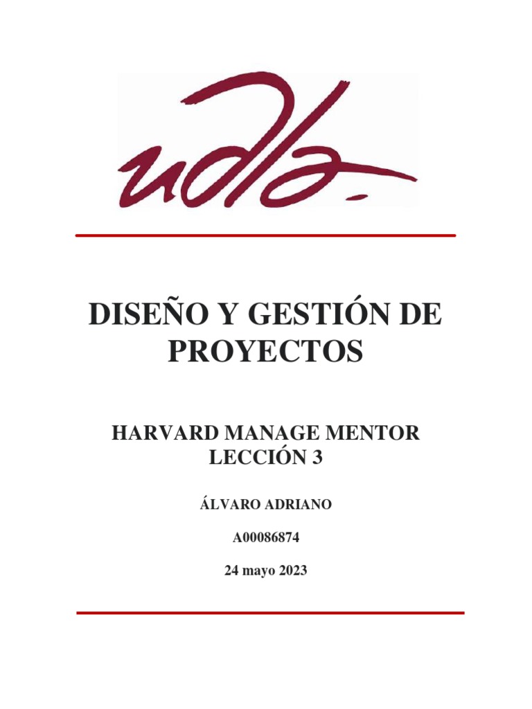 Harvard Mentor Leccion 3 | PDF | Presupuesto | Informática