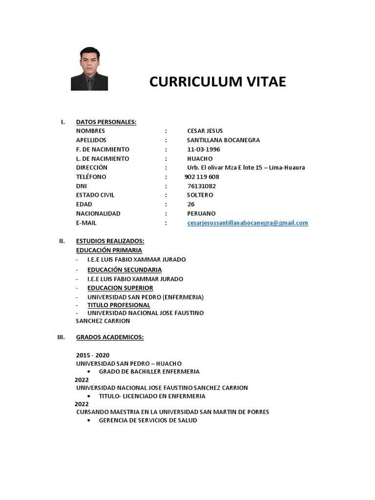 CV (Cesar Santillana Bocanegra) 11 | PDF