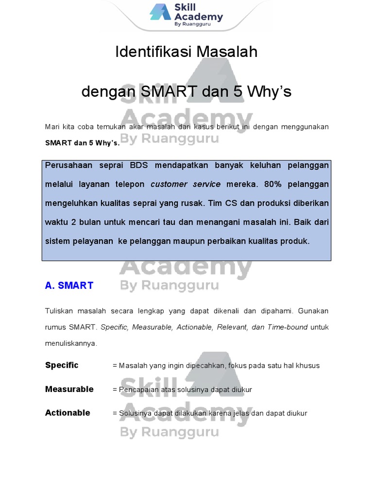 Identifikasi Masalah SMART Dan 5 Why's | PDF
