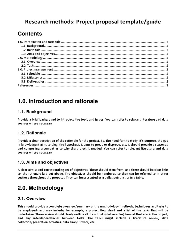 Project Proposal Guide | Download Free PDF | Methodology | Project Management