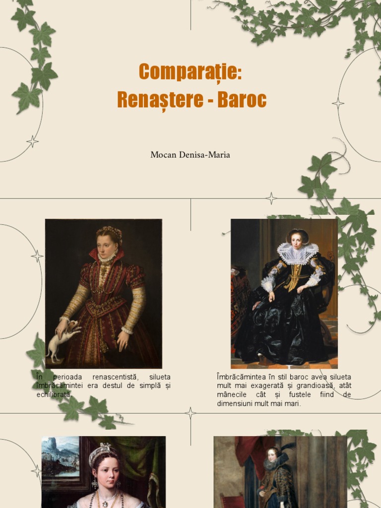 Comparație_ Renaștere - Baroc | PDF