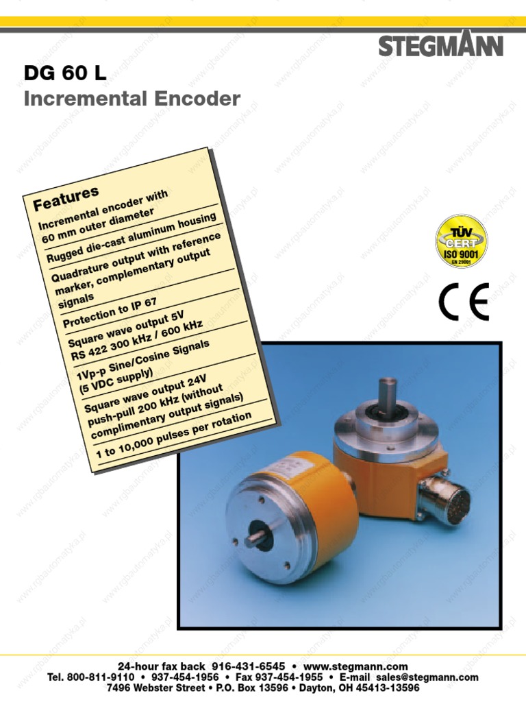 DG 60 L Incremental Encoder Manual | PDF | Torque | Electrical Engineering