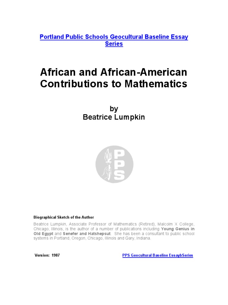 African and African-American Contribution To Maths | PDF | Fraction ...