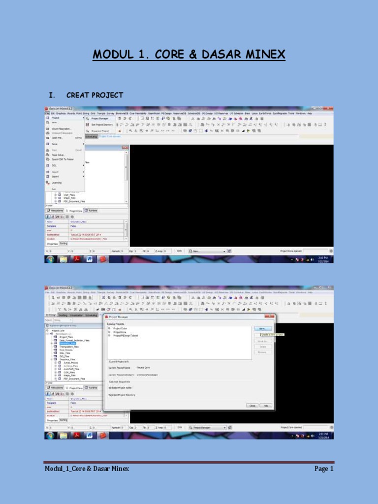 Modul 1. CORE & DASAR MINEX | PDF