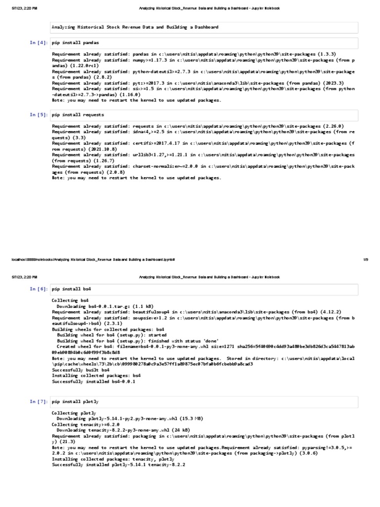 Analyzing Historical Stock - Revenue Data and Building A Dashboard ...