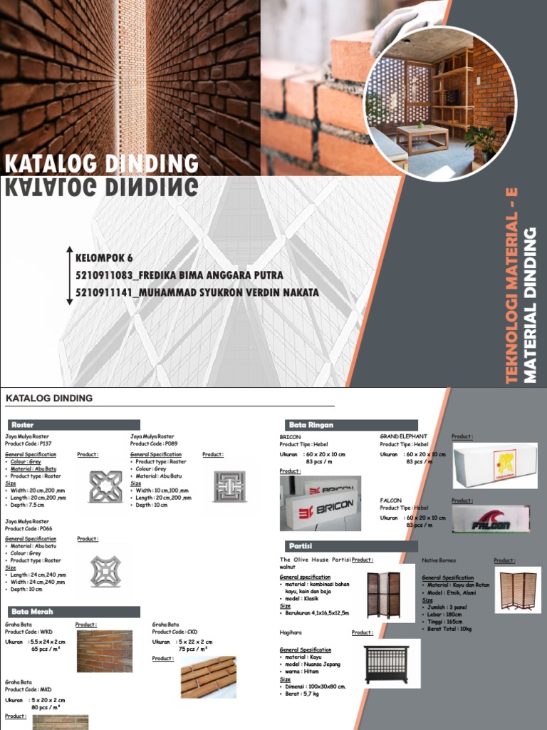 Material Dinding_Kelompok 6 | PDF