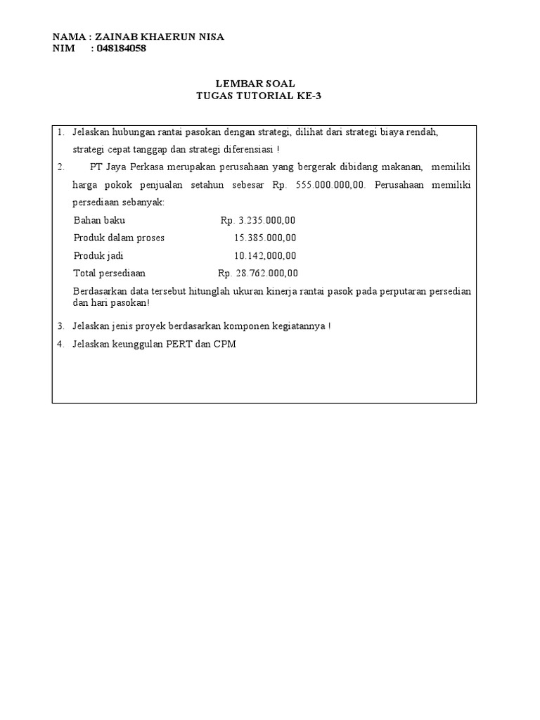 Tugas 3 - Ekma4215 | PDF