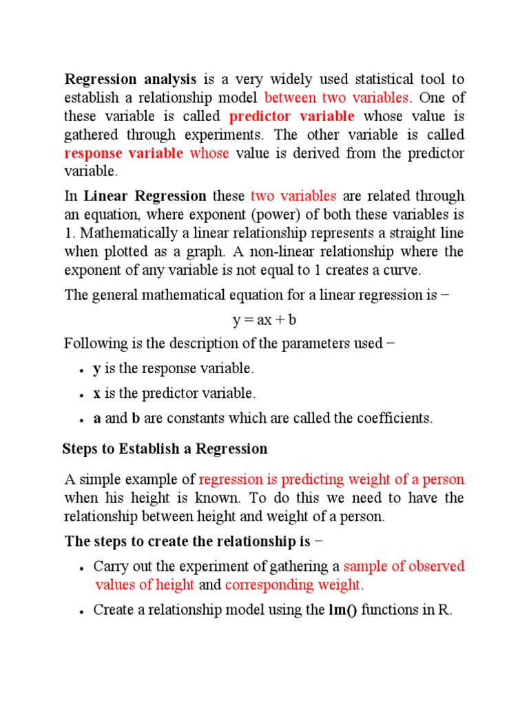 Regression Analysis | PDF