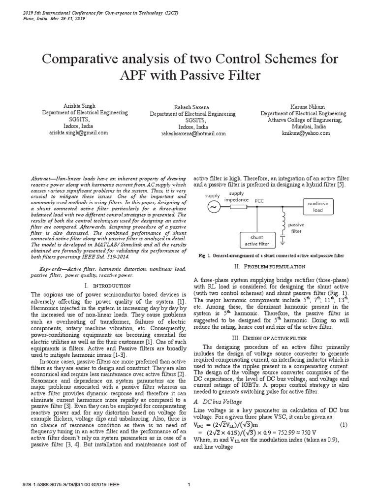 Comparative Analysis Of Two Control Schemes For Pdf Electronic