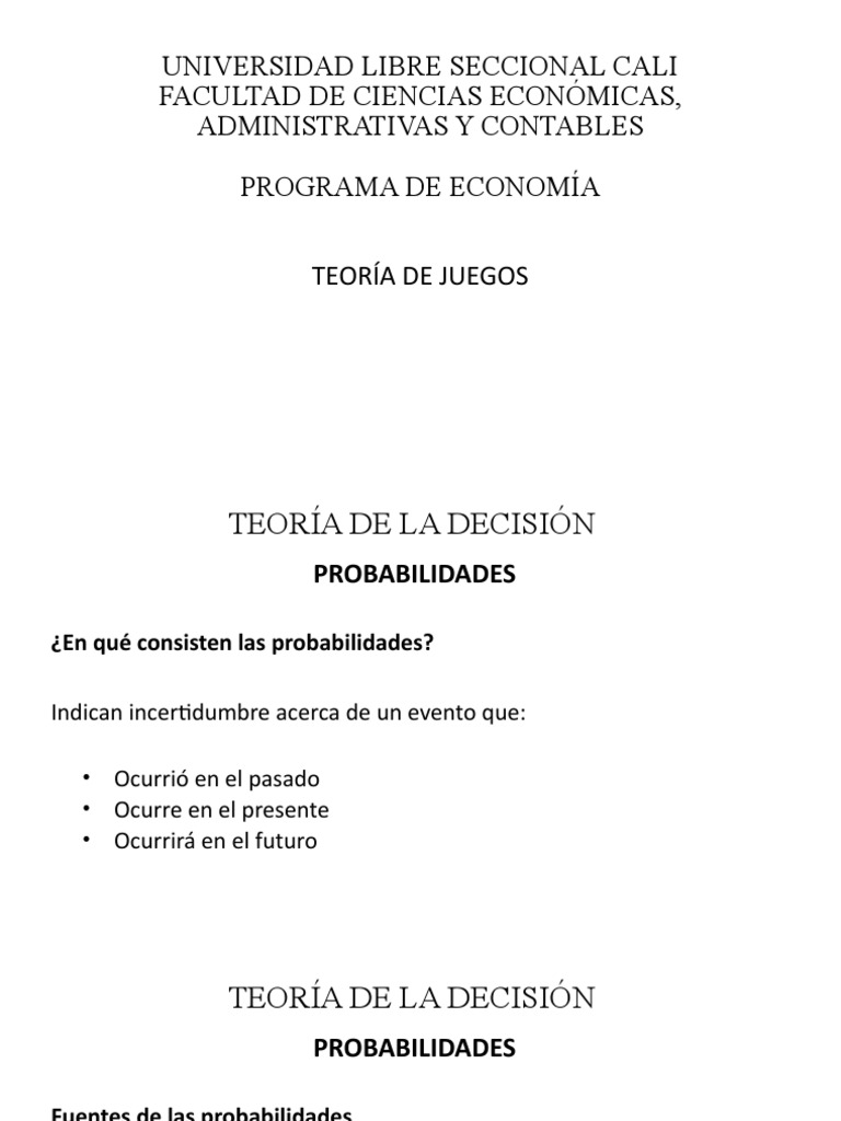 Teoria de La Decisión | PDF | Toma de decisiones | Teoría de decisiones