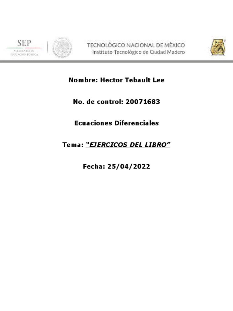 Ejercicios Del Libro | PDF | Objetos matemáticos