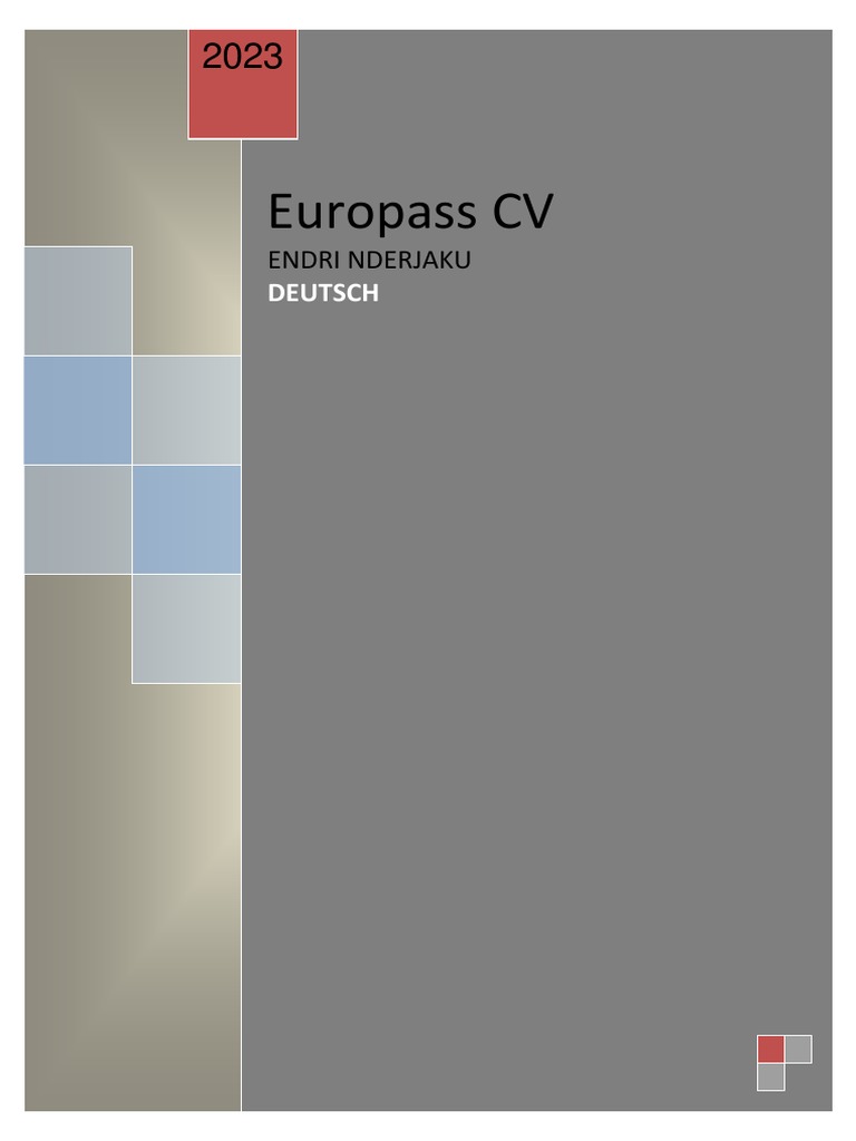 CV Deutsch Endri Nderjaku | PDF