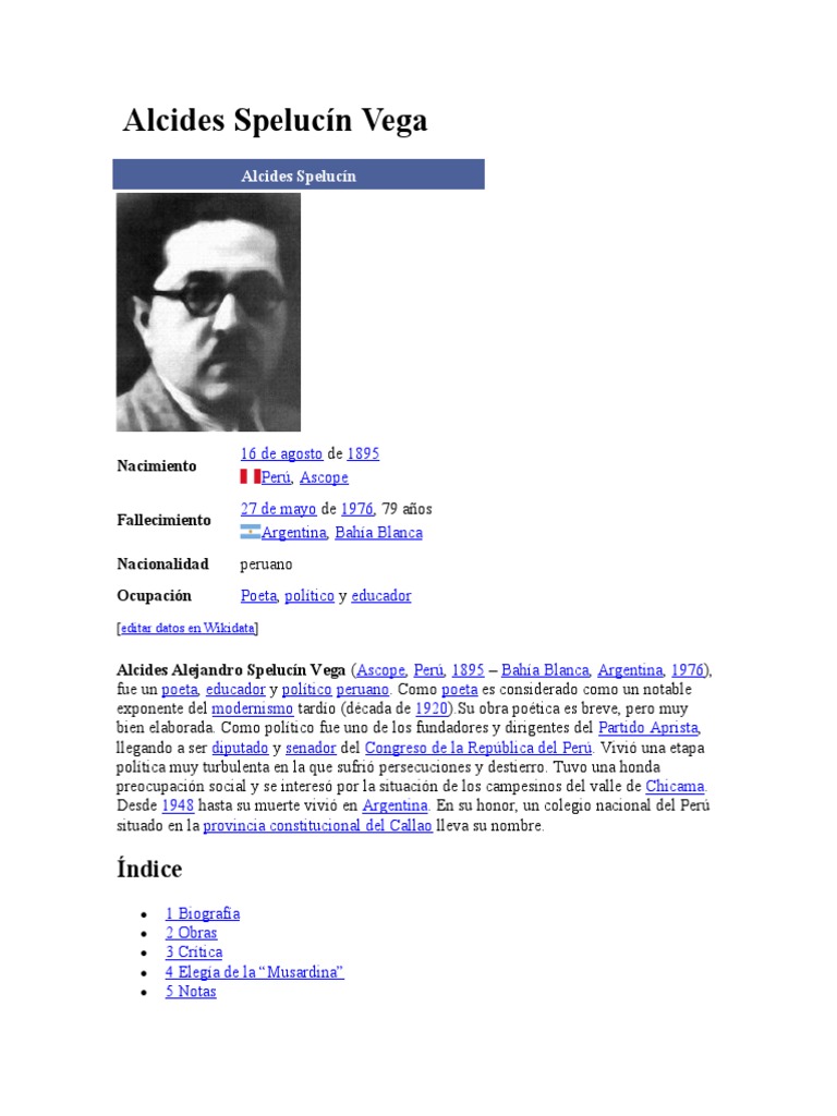 Alcides Spelucín Vega | PDF | Clásicos