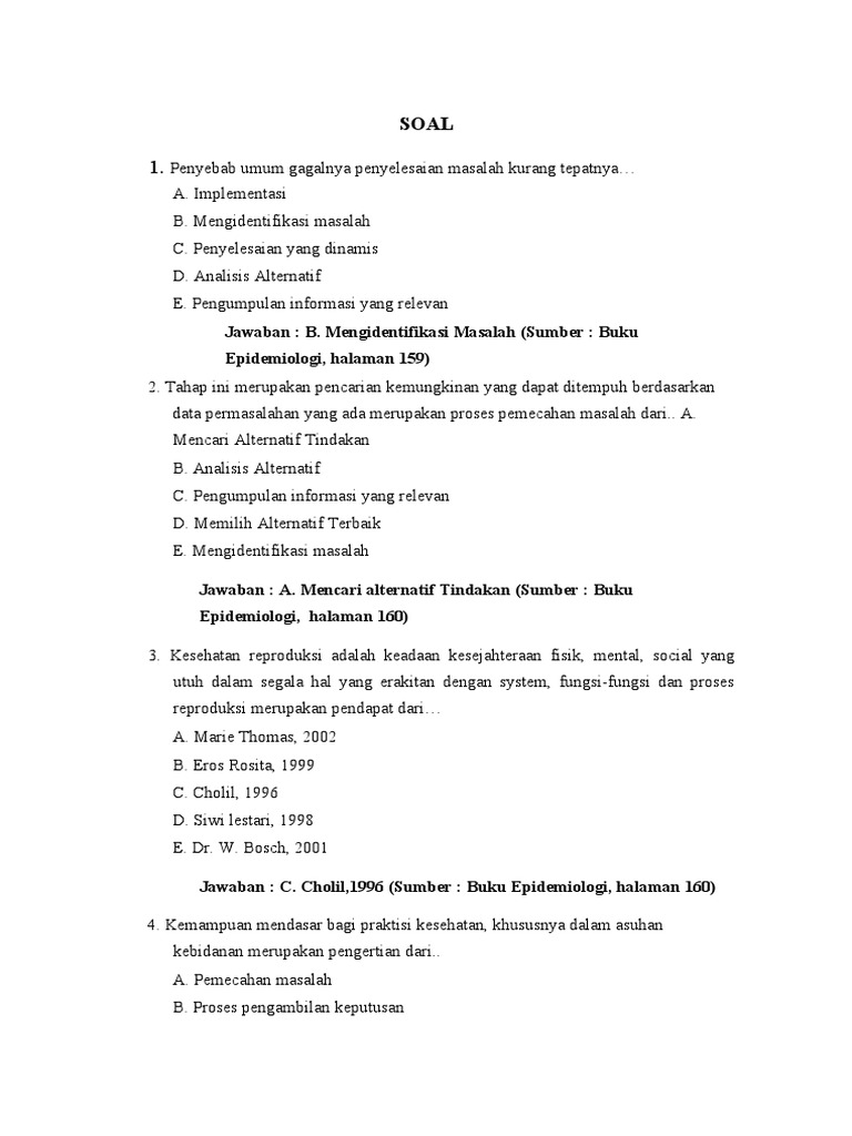 Soal Kel 11 Epidemiologi | PDF