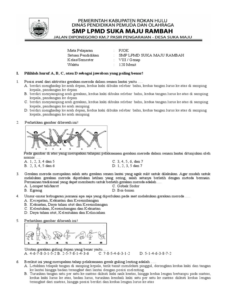 Soal PAT PJOK Kelas 8 K13 - AYUB | PDF
