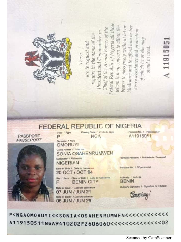 Passport Front and Back | PDF