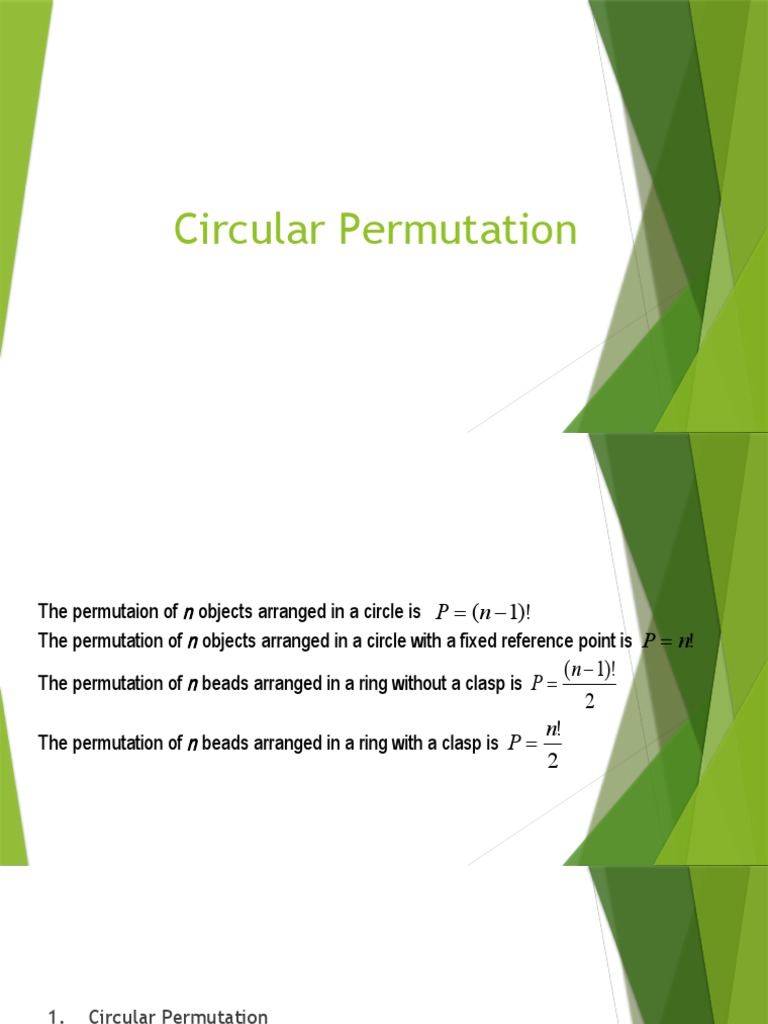 Circular Permutation | PDF | Permutation | Mathematical Objects Circular Permutation | PDF | Permutation | Mathematical Objects