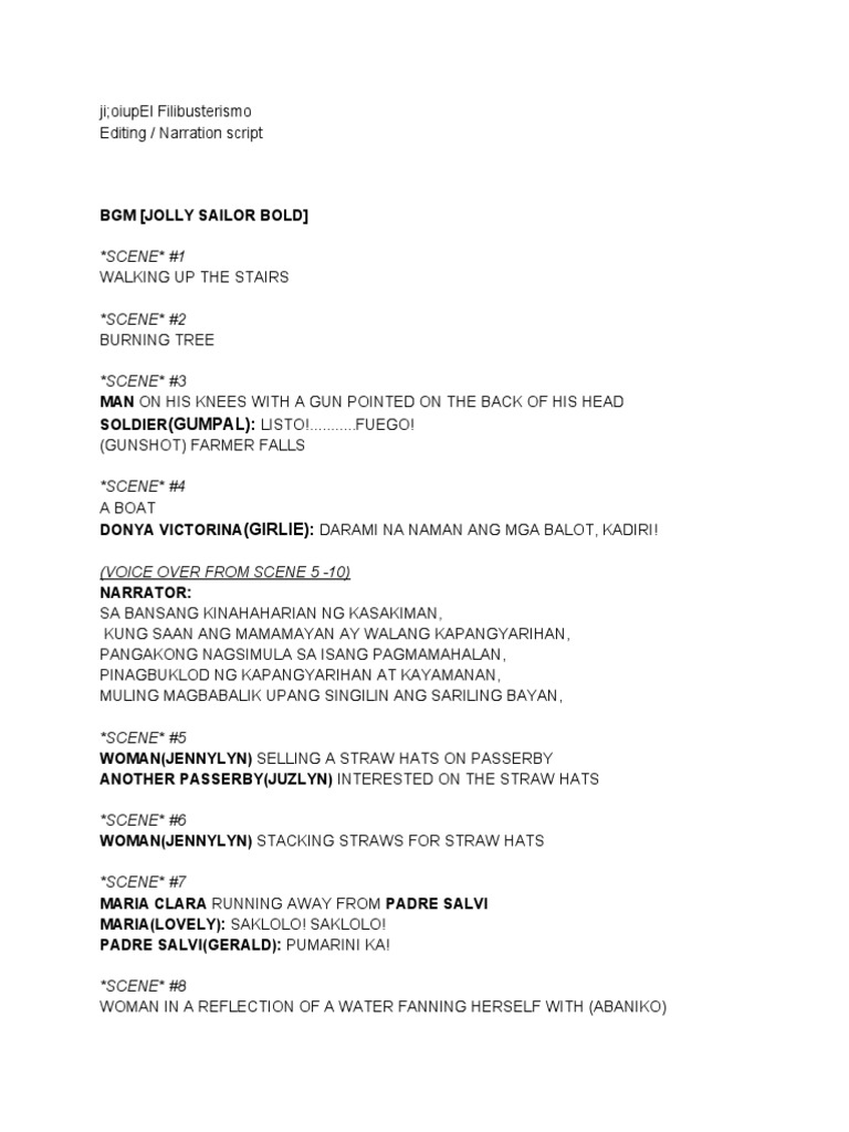 El Filibusterismo Script (PINAKA FINAL) | PDF | Spanish Language Literature | Philippines