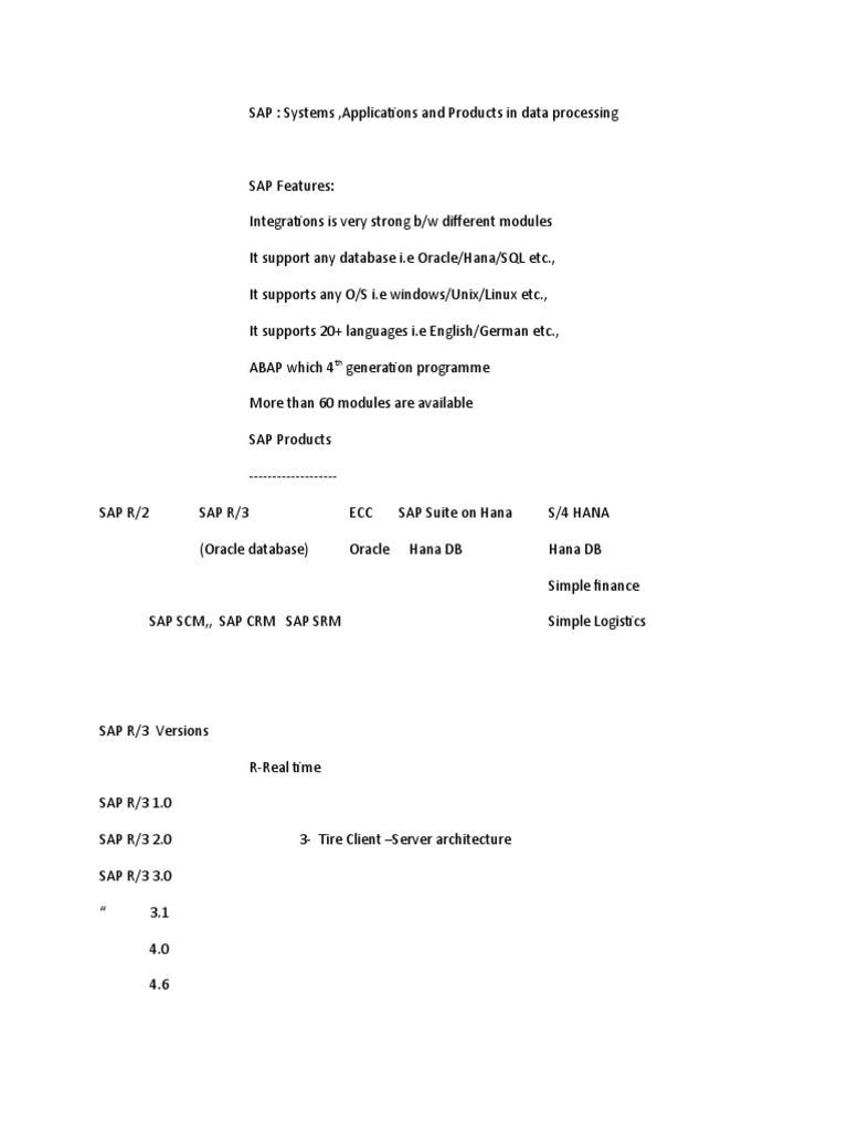SAP Data | PDF | Computer Engineering | Computing