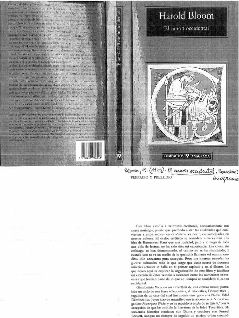 BLOOM - El Canon Occidental | PDF