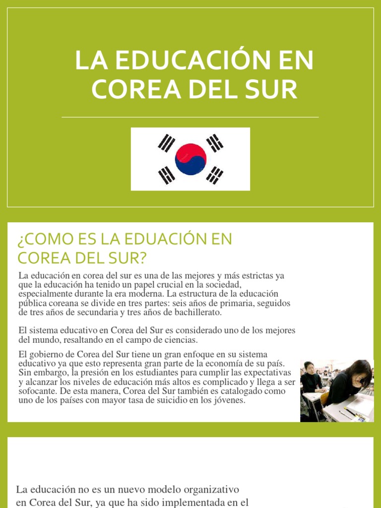 LA EDUCACIÓN en COREA DEL SUR Parcial 2 de Administracion Educativa | PDF | Corea del Sur ...