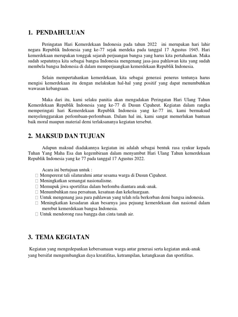 Proposal Hut RI | PDF