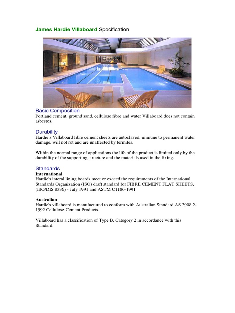 James Hardie Specs | PDF