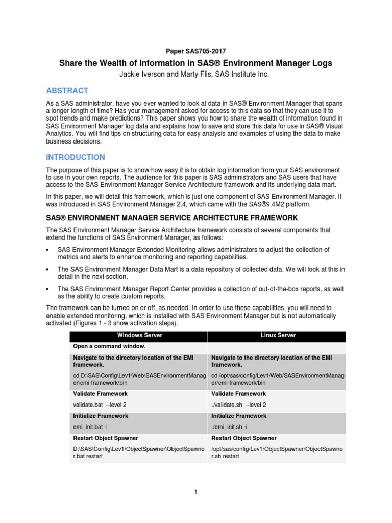 SAS0705-2017 Share The Wealth of Information in SAS® Environment ...