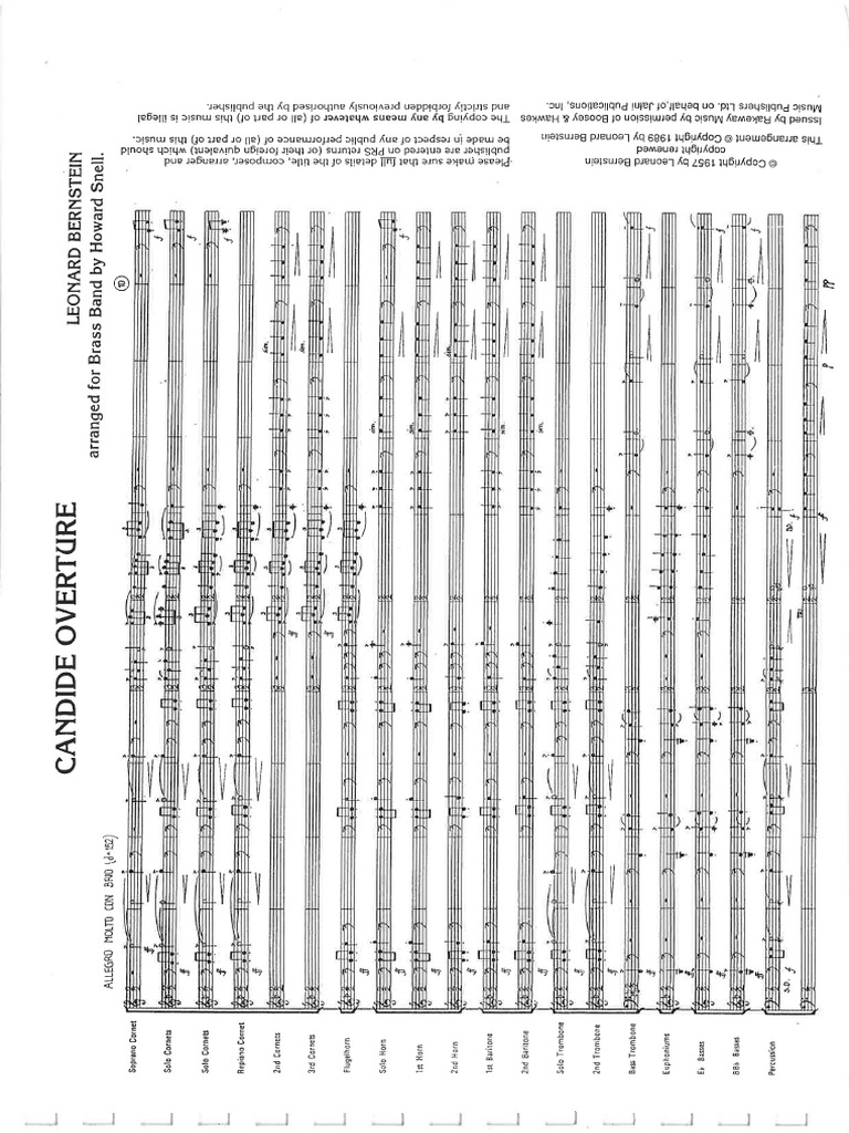 Candide Overture - Full - Score - and - Parts - Brass - Band | PDF