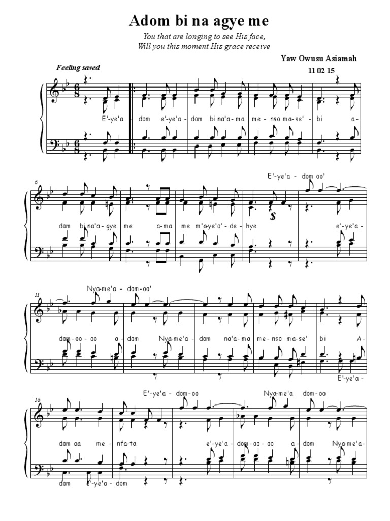 Adom Bi Na Agye Me (Asiamah) | PDF