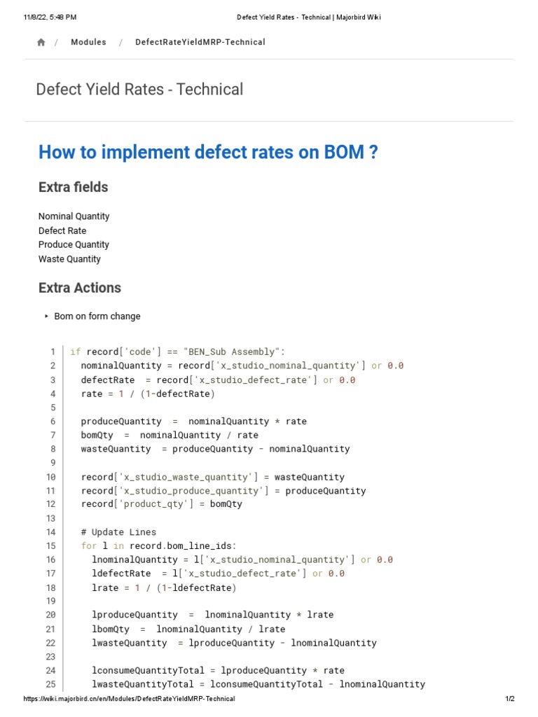 How To Implement Defect Rates On BOM ? | PDF | Computing | Software ...