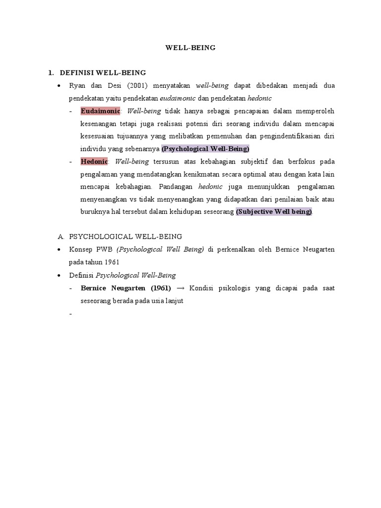 Well-Being | PDF