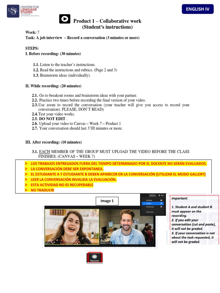 Product 1 (Student's Instructions) .02 | PDF