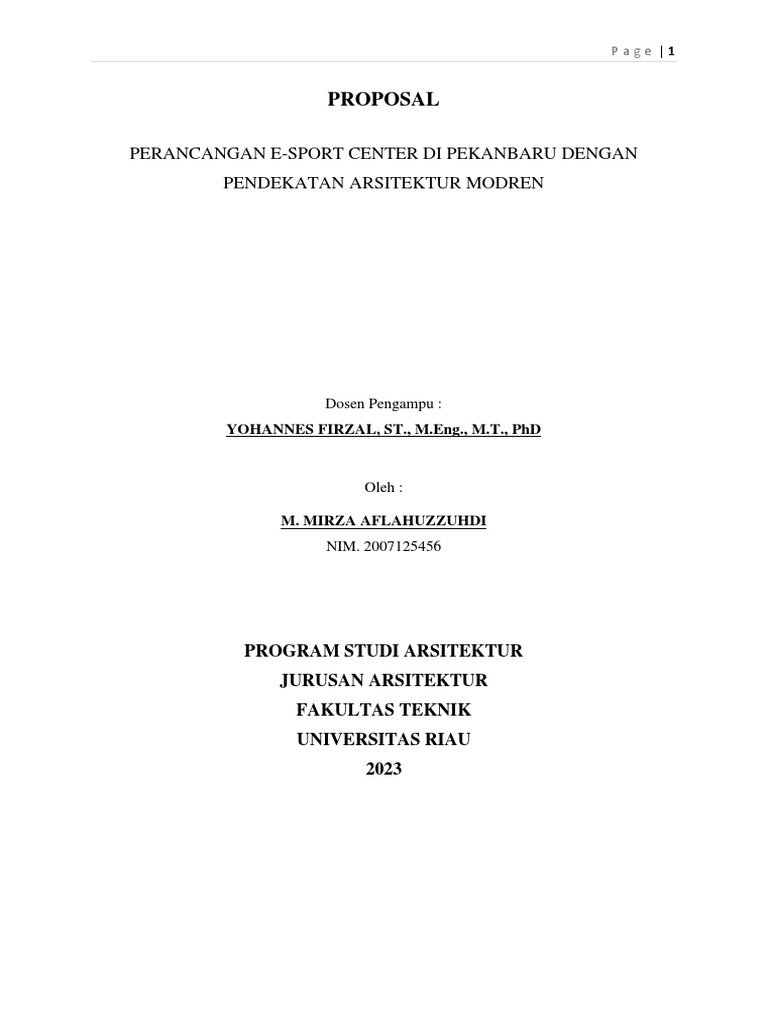 Proposal Uas Metopel M. Mirza. Az | PDF | Game & Aktivitas