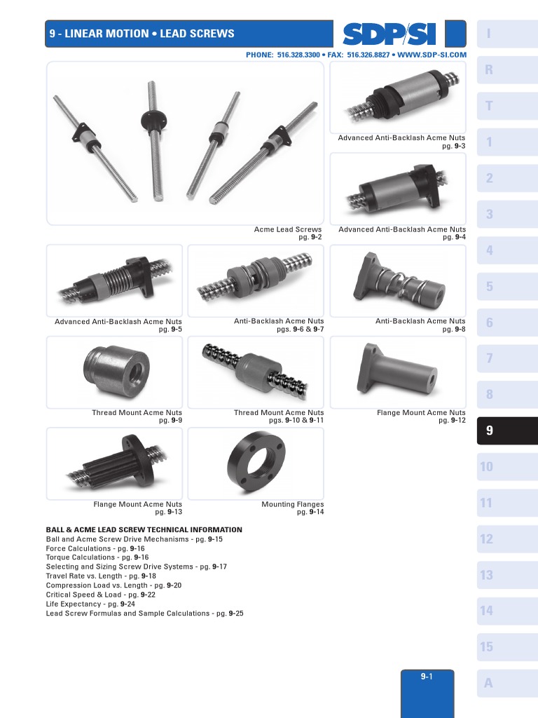 Linear Motion Lead Screws | PDF | Screw | Equipment