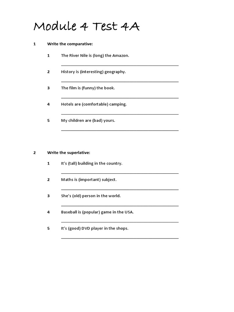 Module 4 Test 4A | PDF
