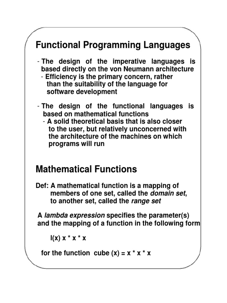 PPL Unit 5 | Download Free PDF | Functional Programming | Function (Mathematics)