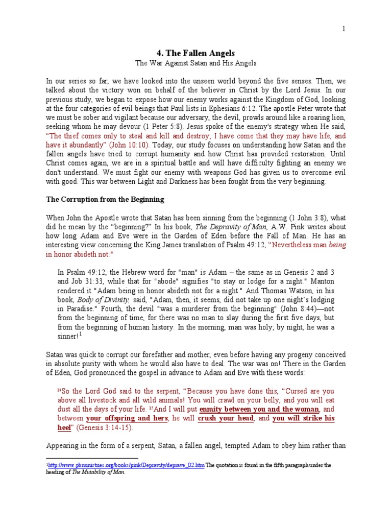 Understanding the Four Fallen Angels | PDF | Satan | Nephilim