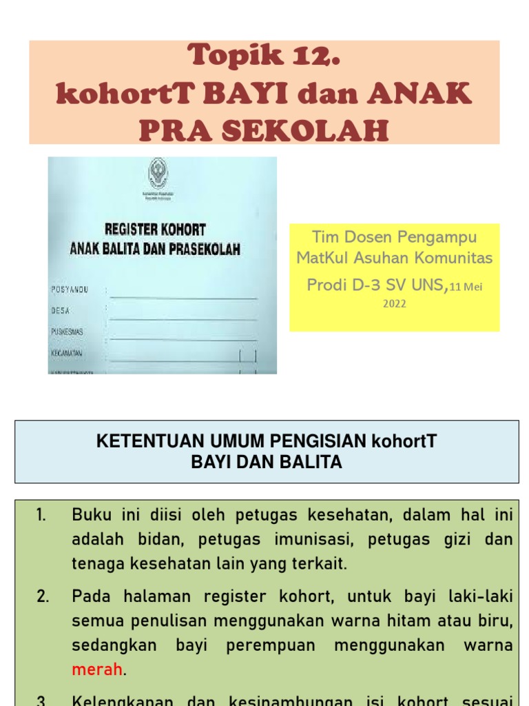 Kohort Bayi Dan Apras | PDF