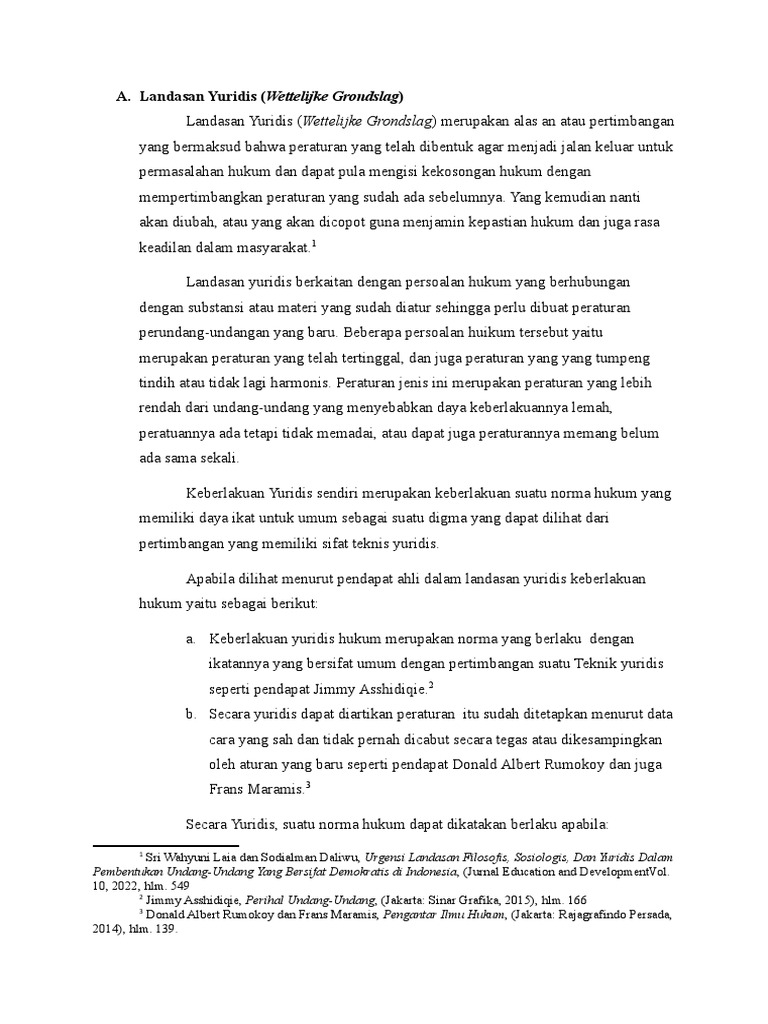 Landasan Yuridis | PDF