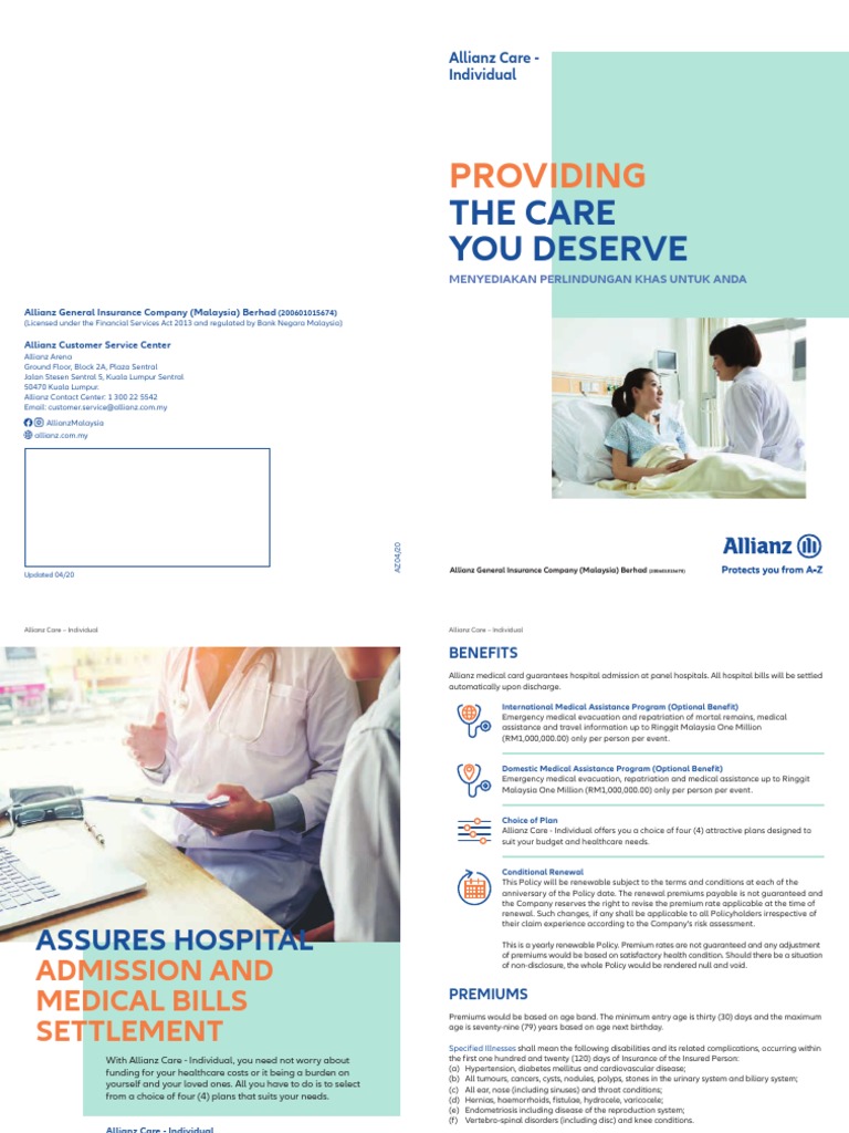 Allianz Care Individual Medical Plans | PDF | Insurance | Deductible