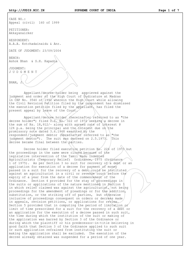 Execution Petition SC Order | PDF | Lawsuit | Decree